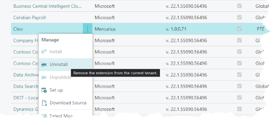 Installing D365 BC Accelerator Package in Customer's D365 Instance – Cleo