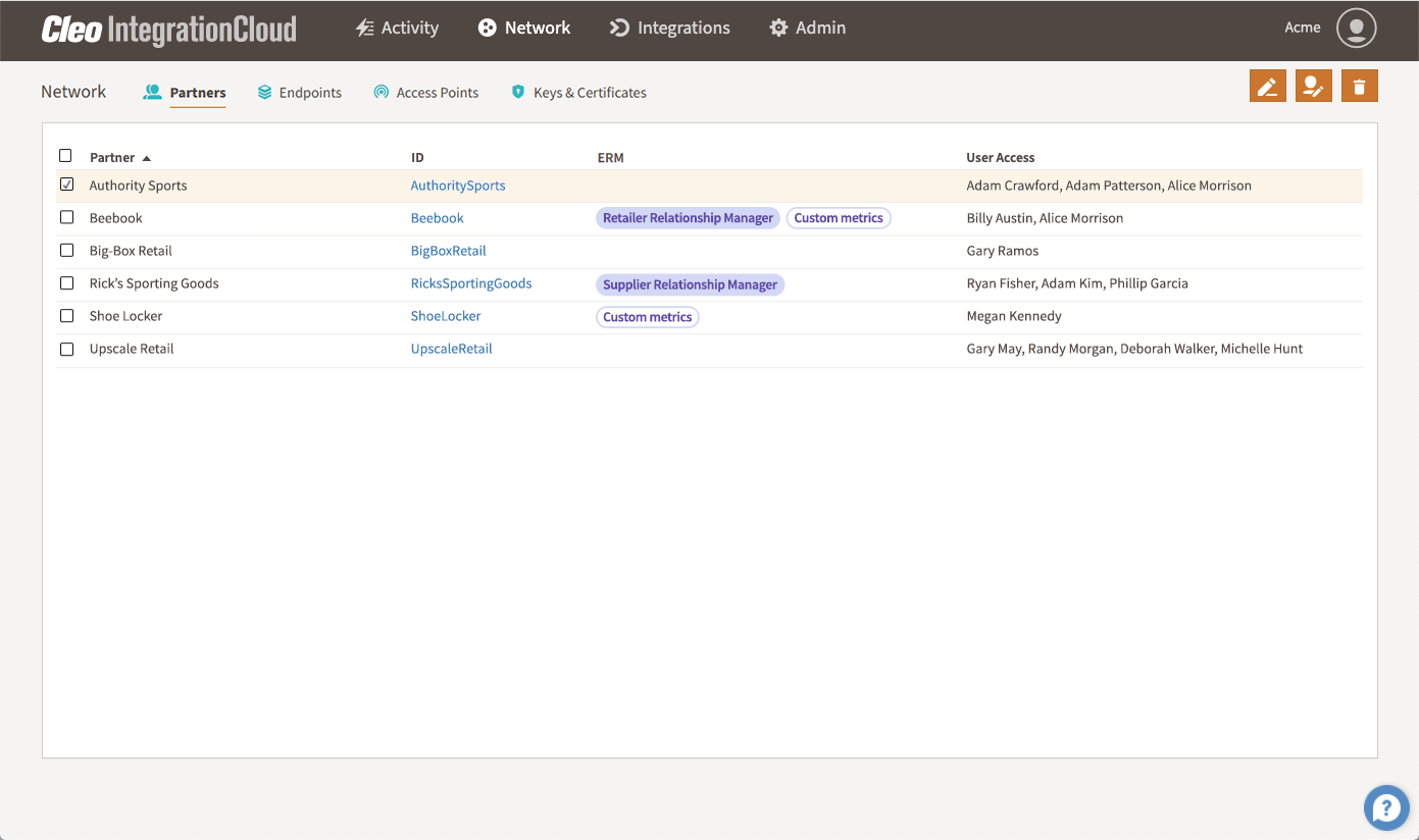 Working with your list of Partners – Cleo