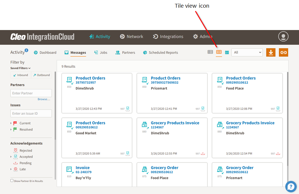 Working with Messages – Cleo